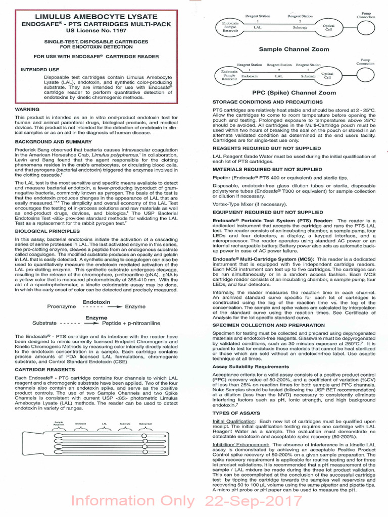 Endosafe® - PTS Cartridges Multi-Pack Package Insert For Licensed PTS ...