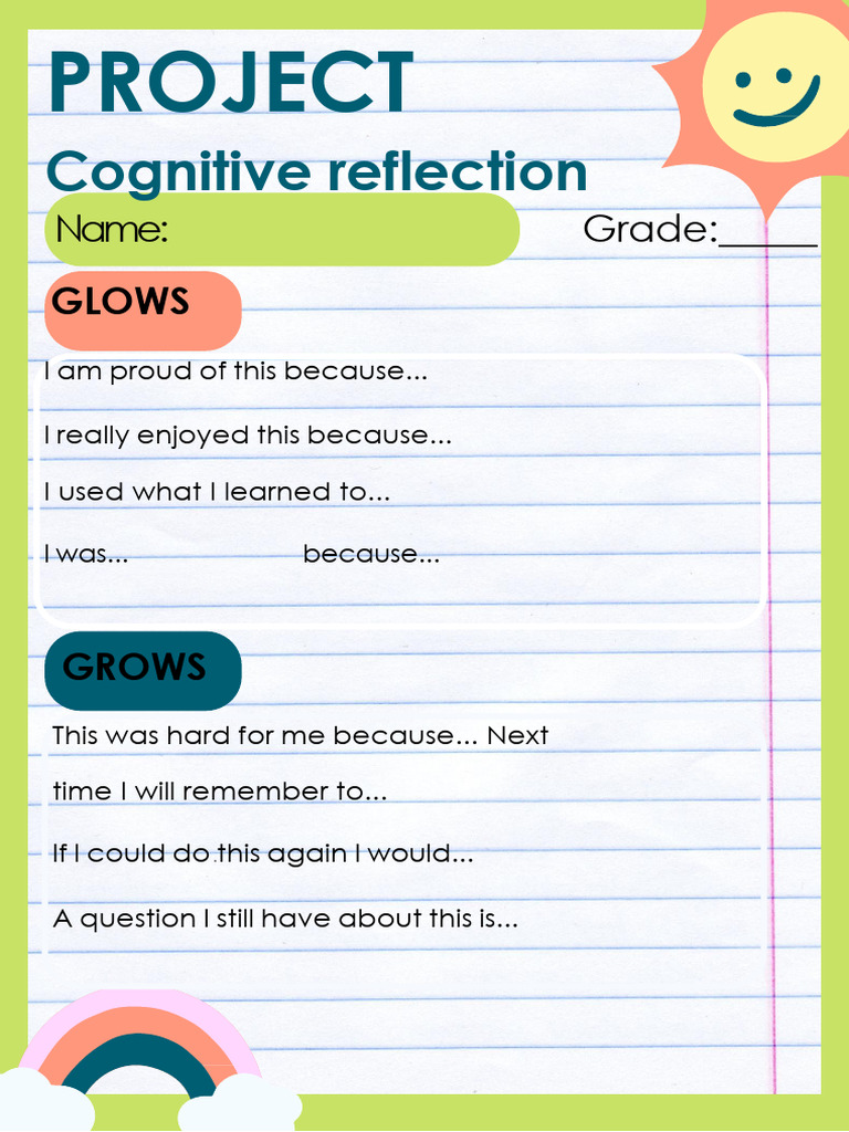 Glows and Grows Reflection Template | PDF