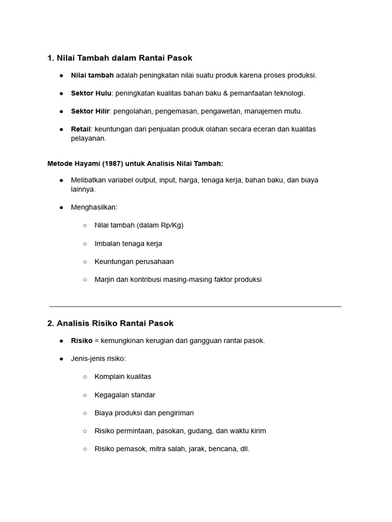 Kinerja Rantai Pasok | PDF