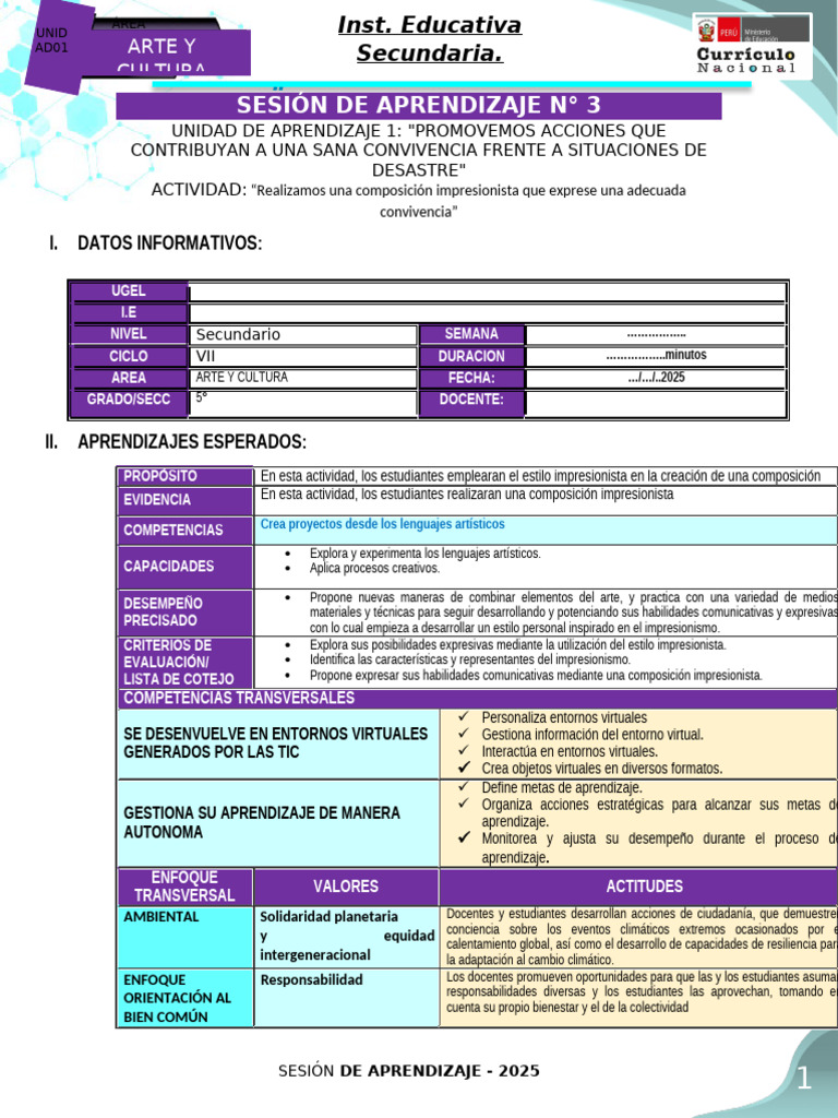 5° Ses Act 3-Ayc-U1-Sem 3 | PDF | Aprendizaje | Maestros