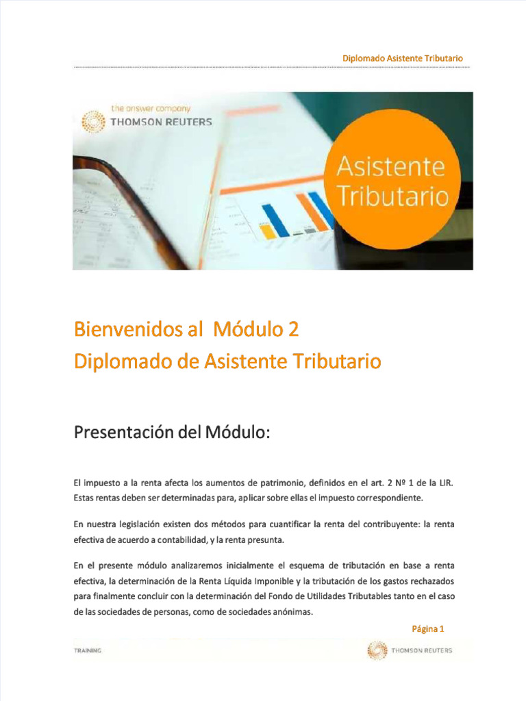 Modulo 2 Diplomado de Asistente Tributario | PDF