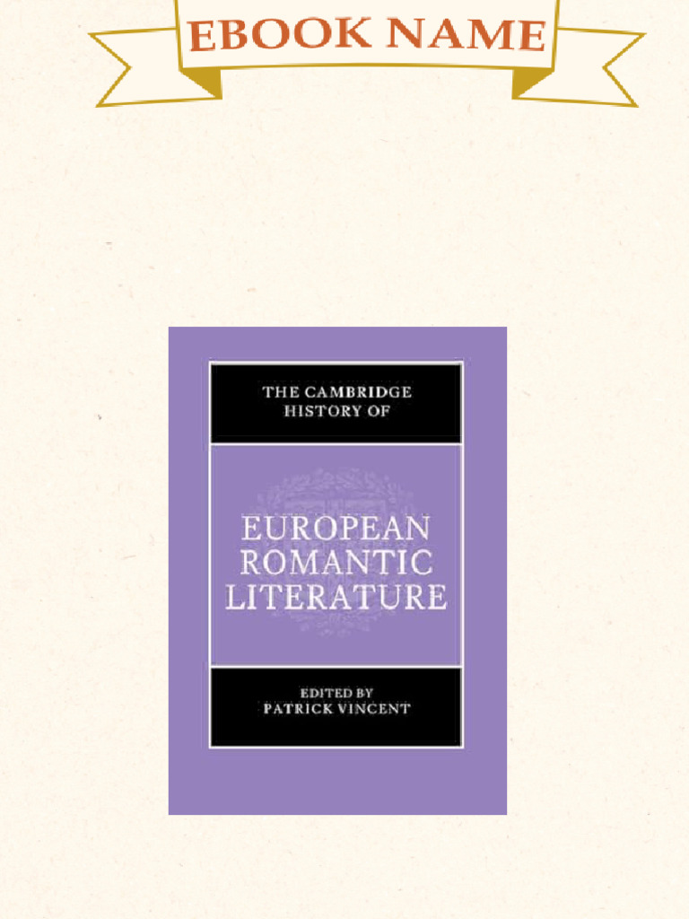 The Cambridge History of European Romantic Literature 2nd Edition ...