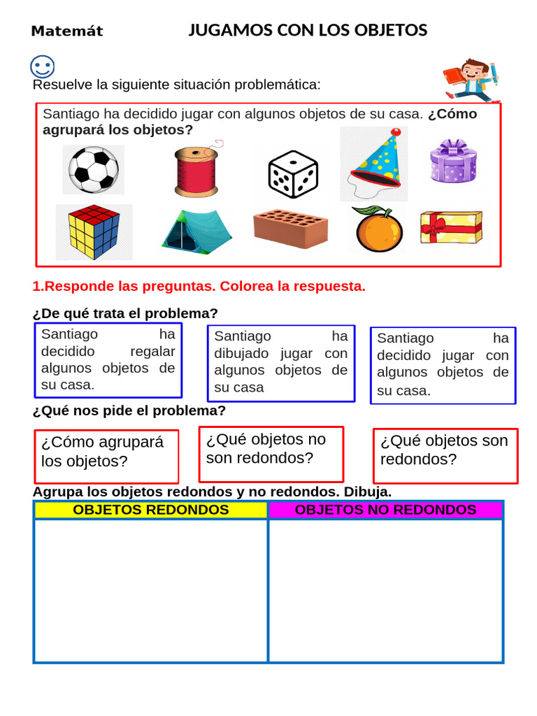 d5 A2 Ficha Mat. Jugamos Con Los Objetos | PDF