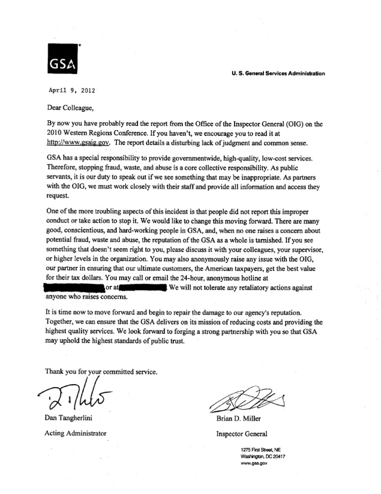 GSA Commitment to Integrity and Accountability | PDF | Business