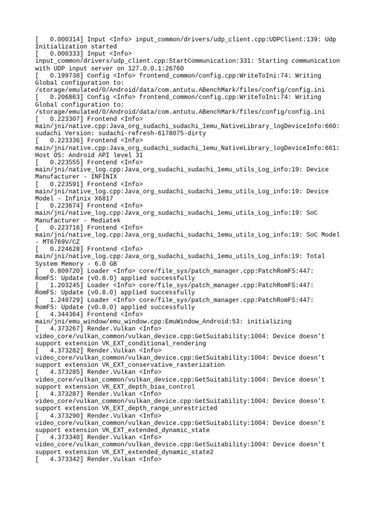 Sudachi Log | PDF | Computer Hardware | Computer Architecture