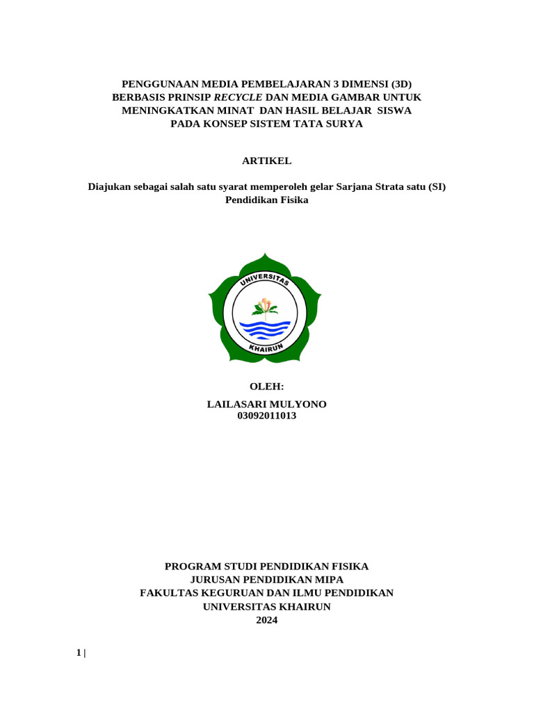 Artikel (Fiks) Laila | PDF