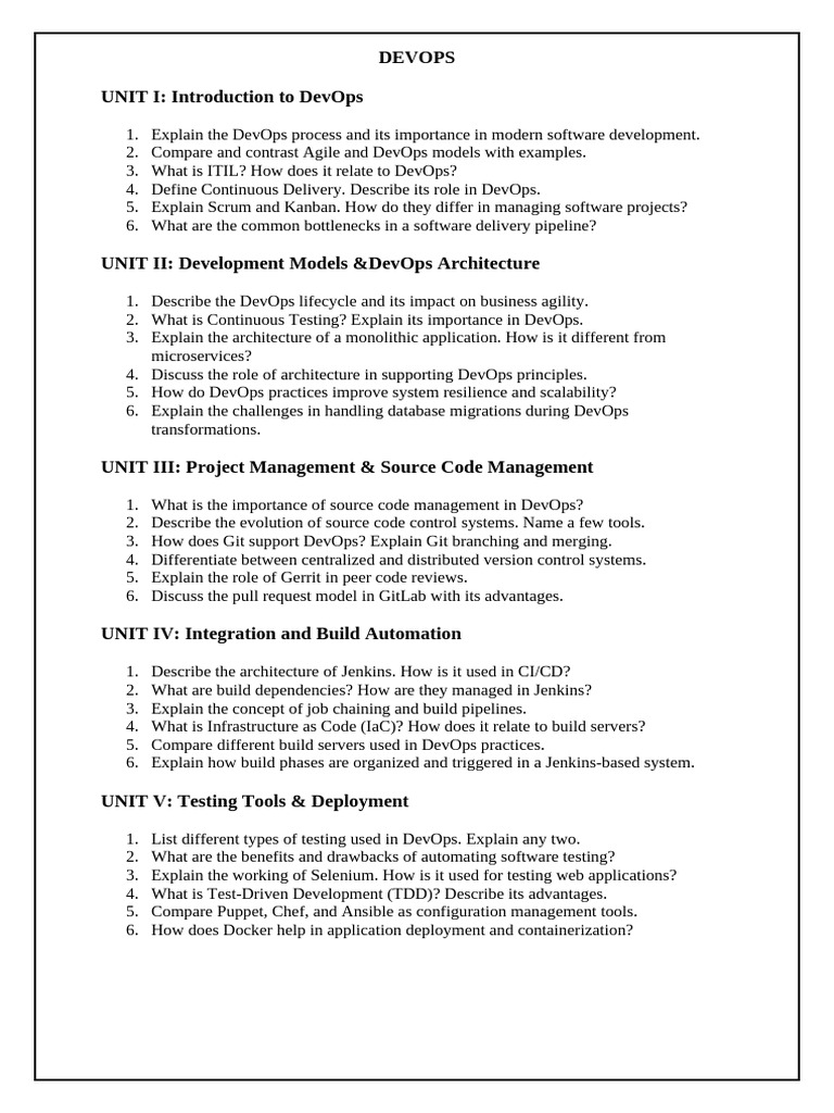 DEVOPS_IMP_QA_UNIT_WISE | PDF | Scrum (Software Development) | Software ...