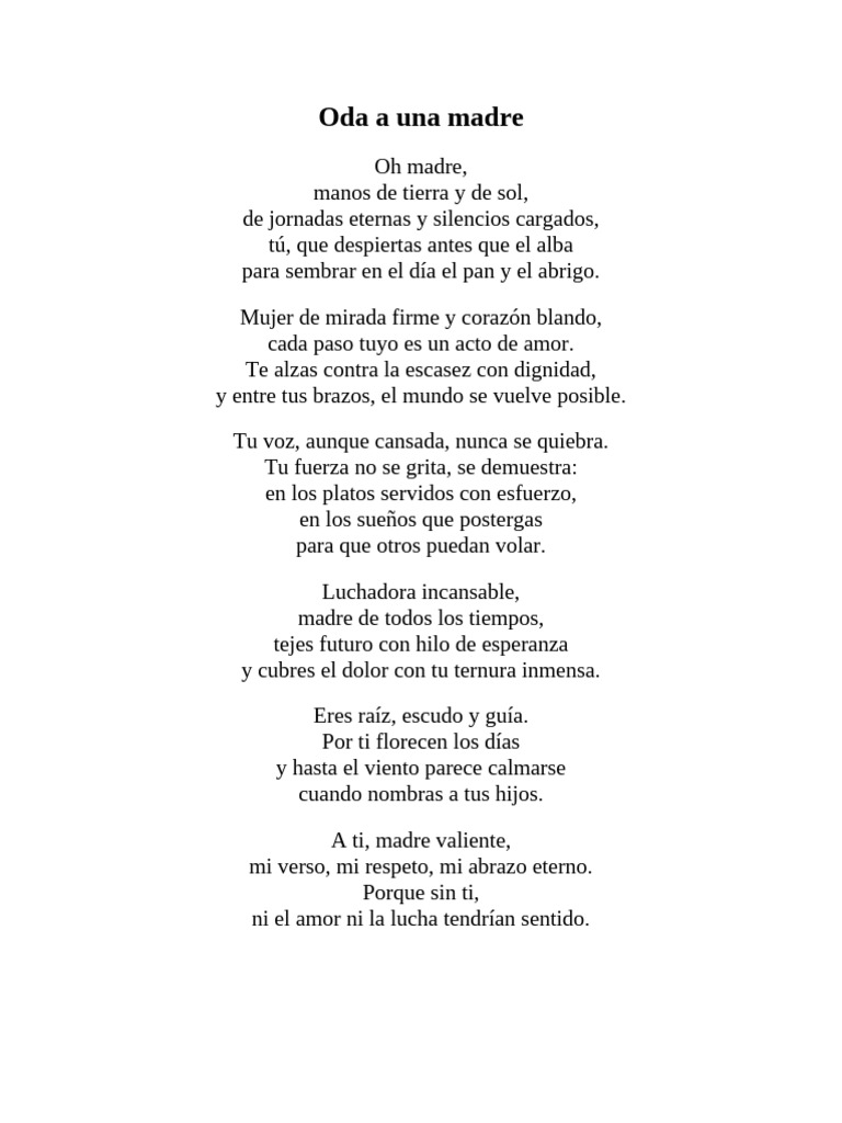 Oda A Una Madre | PDF