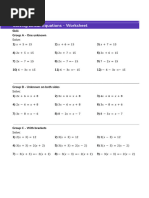 Forming and Solving Equations-Worksheet | PDF | Rectangle | Equations