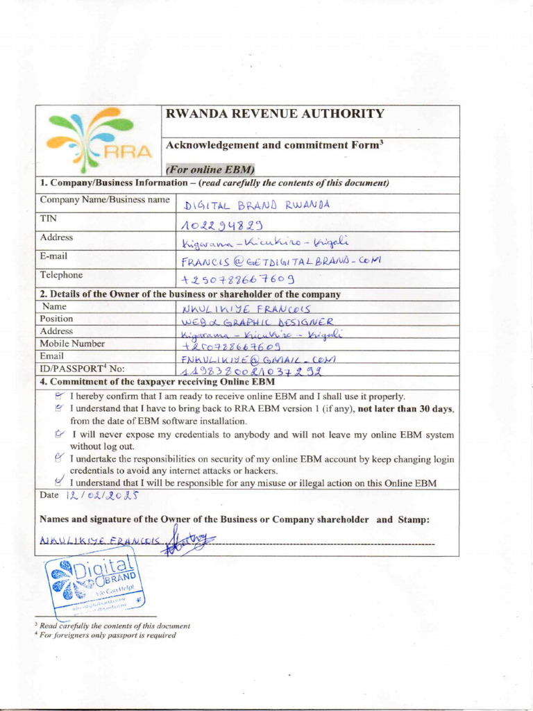 Online EBM Form | PDF