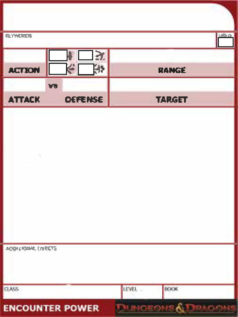 Encounter Power Card | PDF