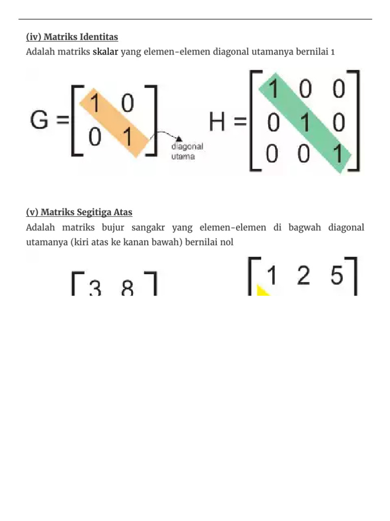 Rumus Matriks Matematika SMA | PDF