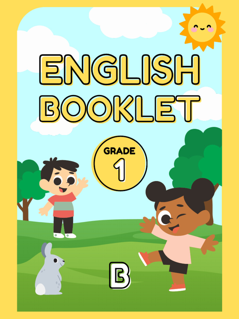 English Booklet B For Grade 1 in Yellow White Cute Style | PDF