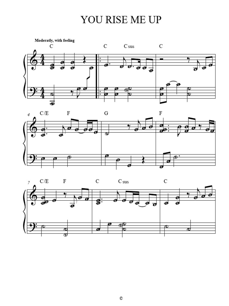 You Rise Me Up With Name | PDF