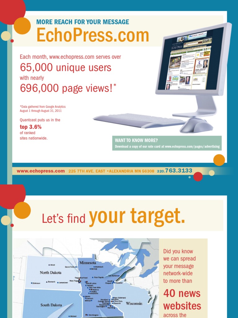 Echo Press Sales Kit - Web | PDF | Coupon | Advertising