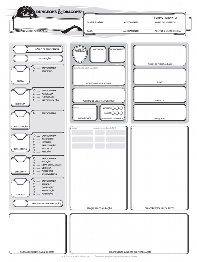 Ficha D&D | PDF