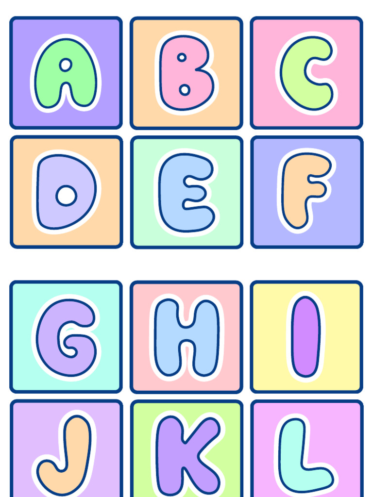 Alphabet English Flashcards in Colorful Cartoon Style - 20250604 ...