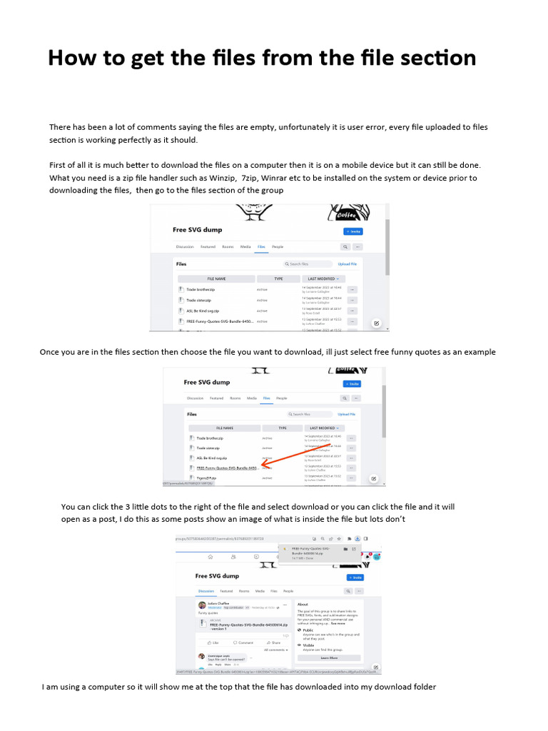 Downloading Files from the Files Section | PDF