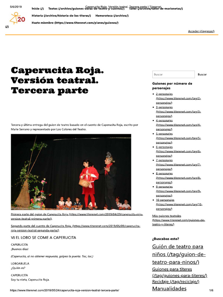 Caperucita Roja 3ra. Parte | PDF