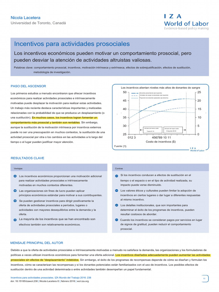Incentivos para Actividades Prosociales | PDF | Motivación | Motivacional