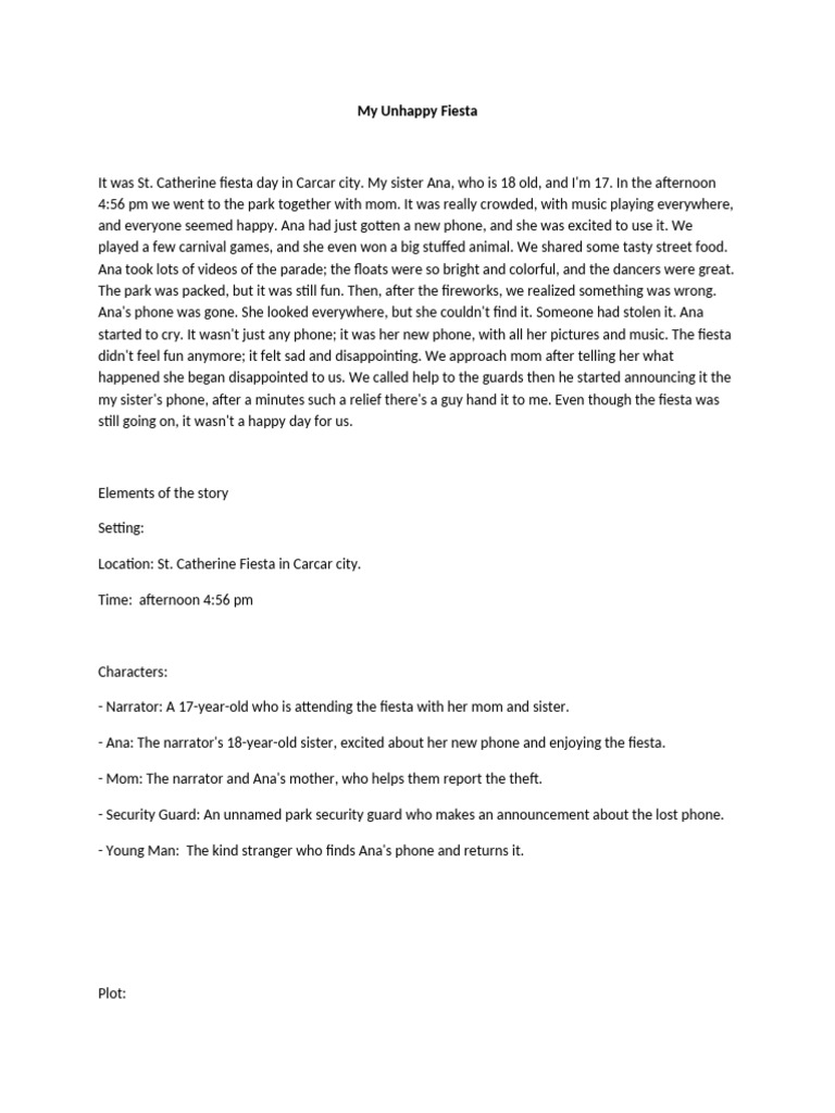 St. Catherine Fiesta: A Phone Theft Tale | PDF