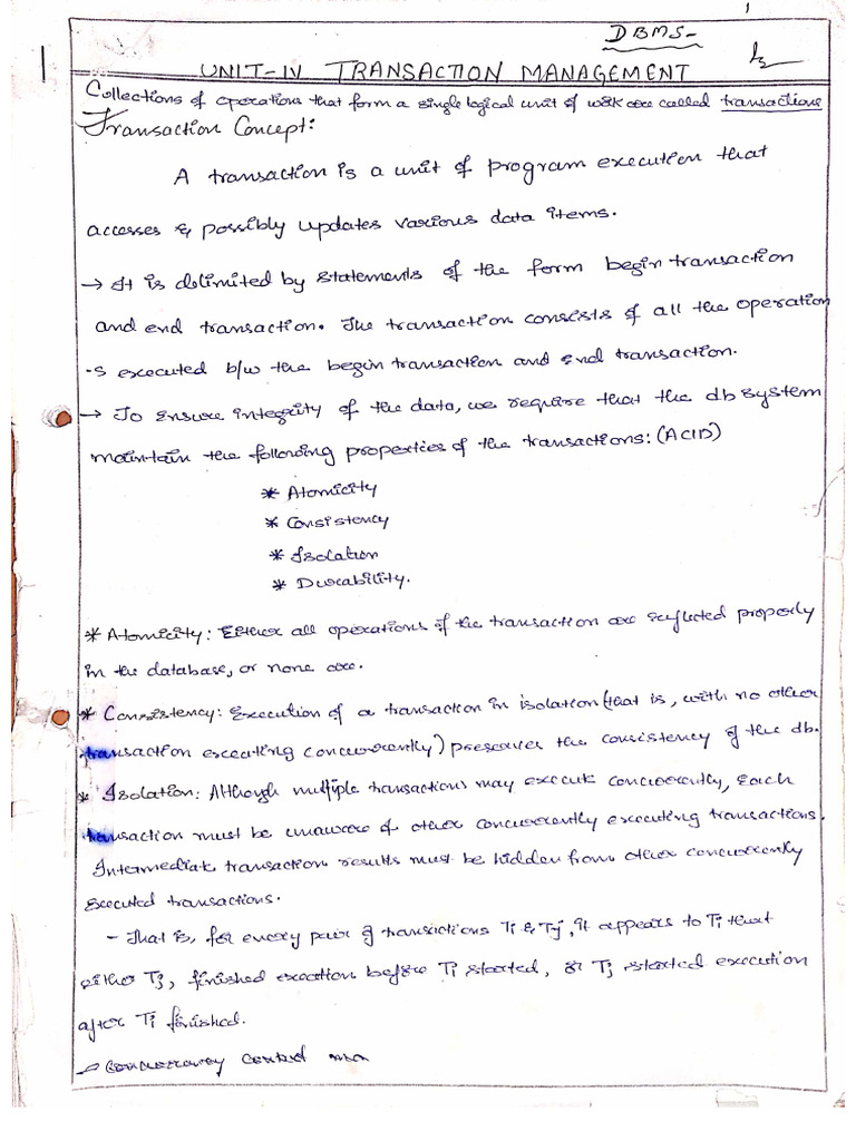 Hari Dbms Unit - 4 | PDF