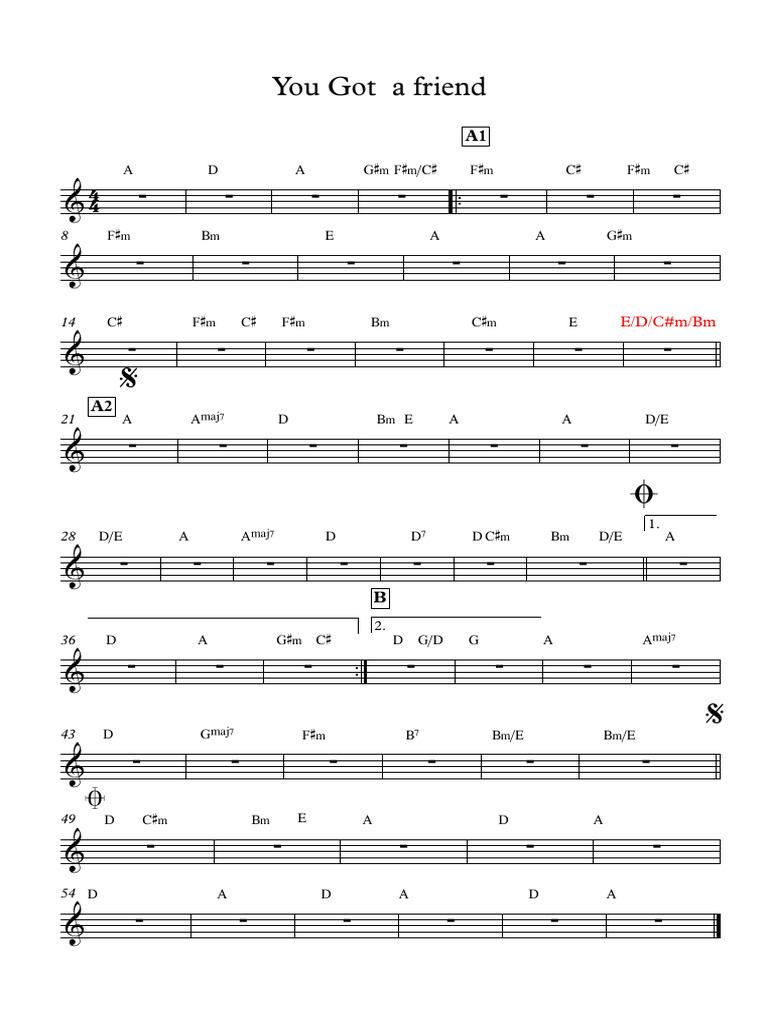 You Got A Friend - Full Score | PDF