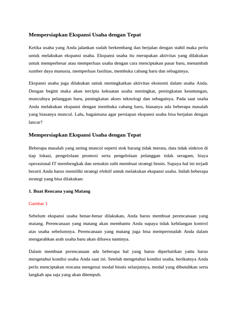 Strategi Ekspansi Usaha yang Efektif | PDF