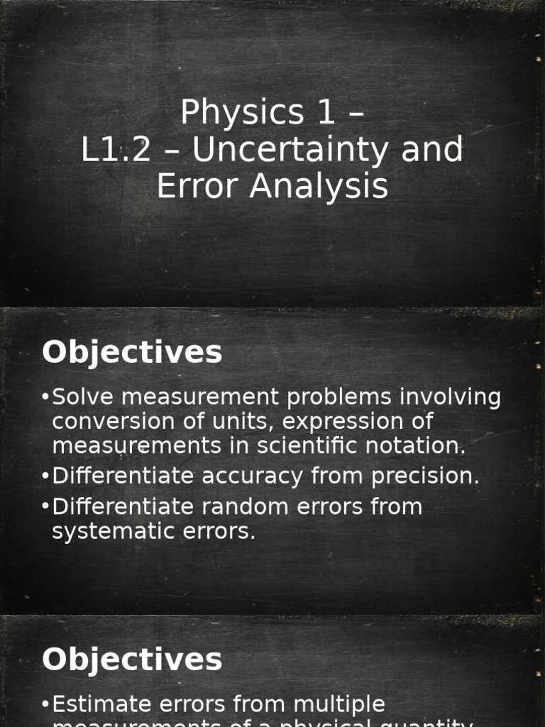 Physics Q1 Lesson 1.2 Uncertainty and Errors | PDF | Observational ...