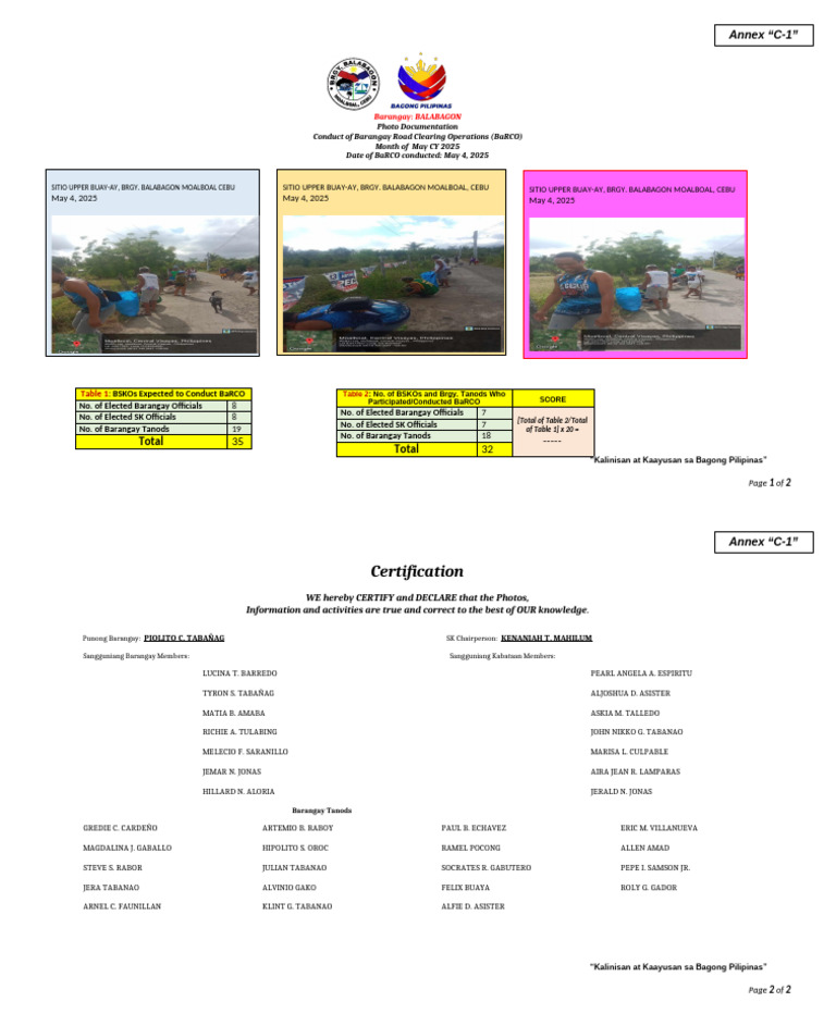 Road Clearing Barco Report | PDF