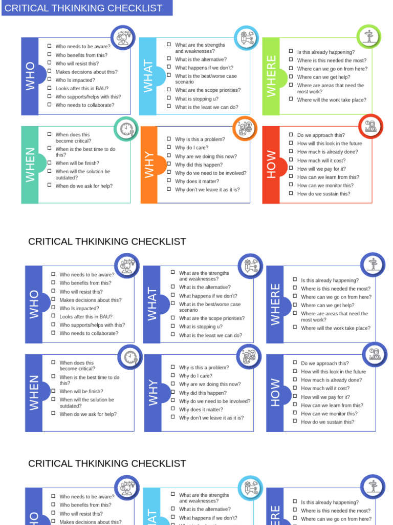 Critial Thinking List | PDF | Thought