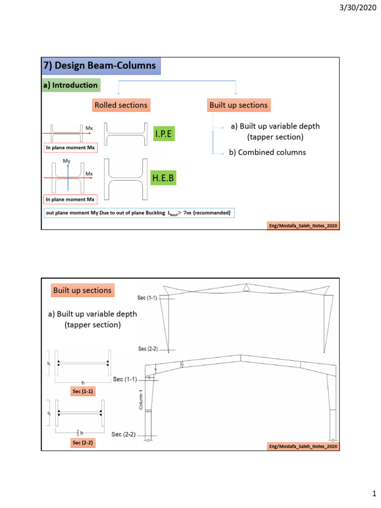 Beam-Column Design Guidelines | PDF | Buckling | Bending