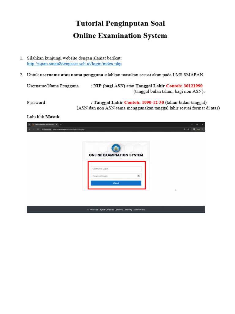 Tutorial Penginputan Soal SAT | PDF
