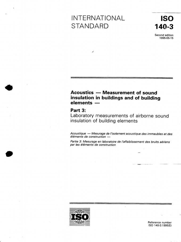 Iso 140 - 3-1995 | PDF