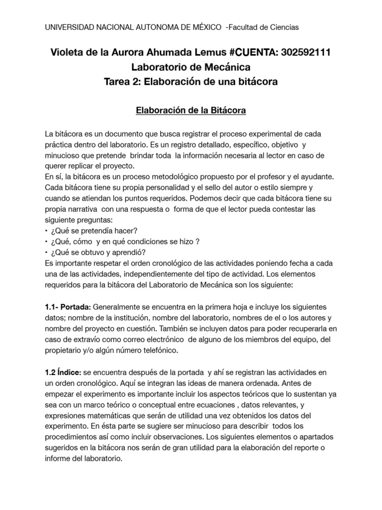 Tarea 2 - Lab. Bitácora | PDF | Experimentar | Teoría