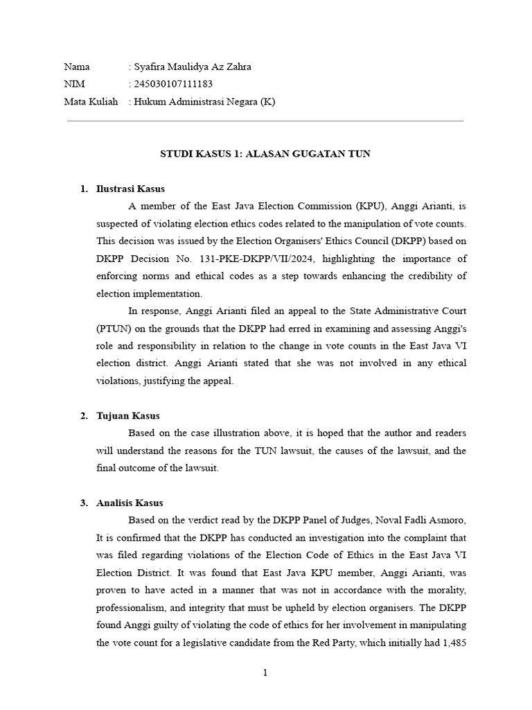HAN Syafira | PDF | Elections | Justice