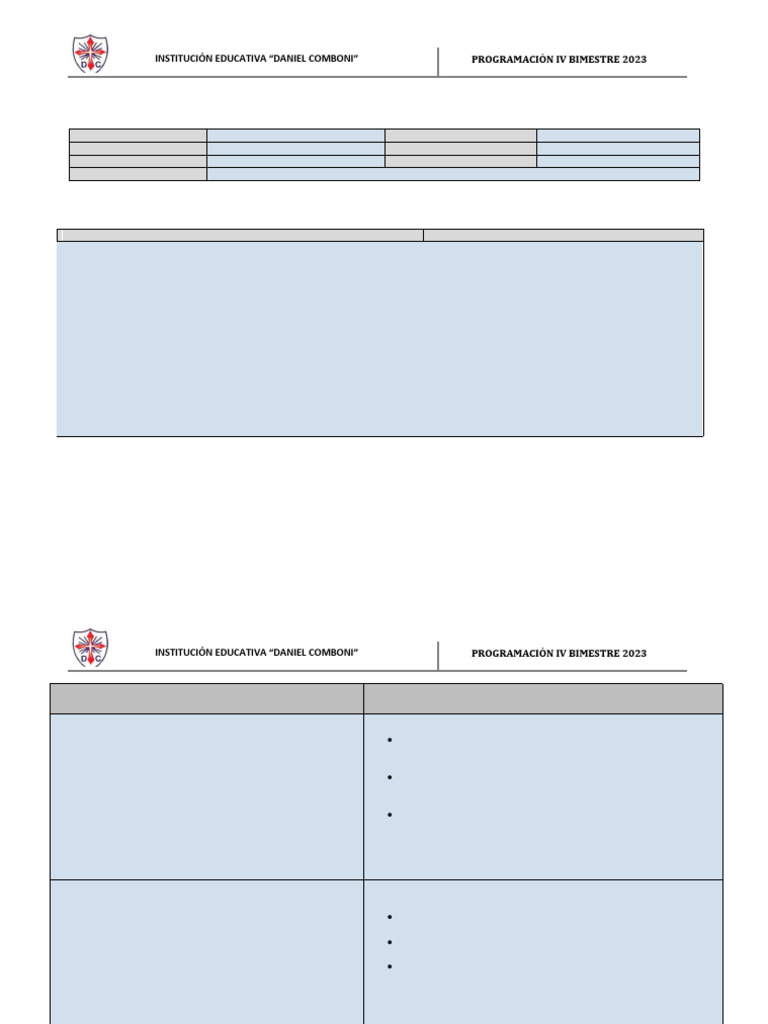 Programación IV Bimestre 2023 Religión IV Sec. | PDF | Dios | Fe