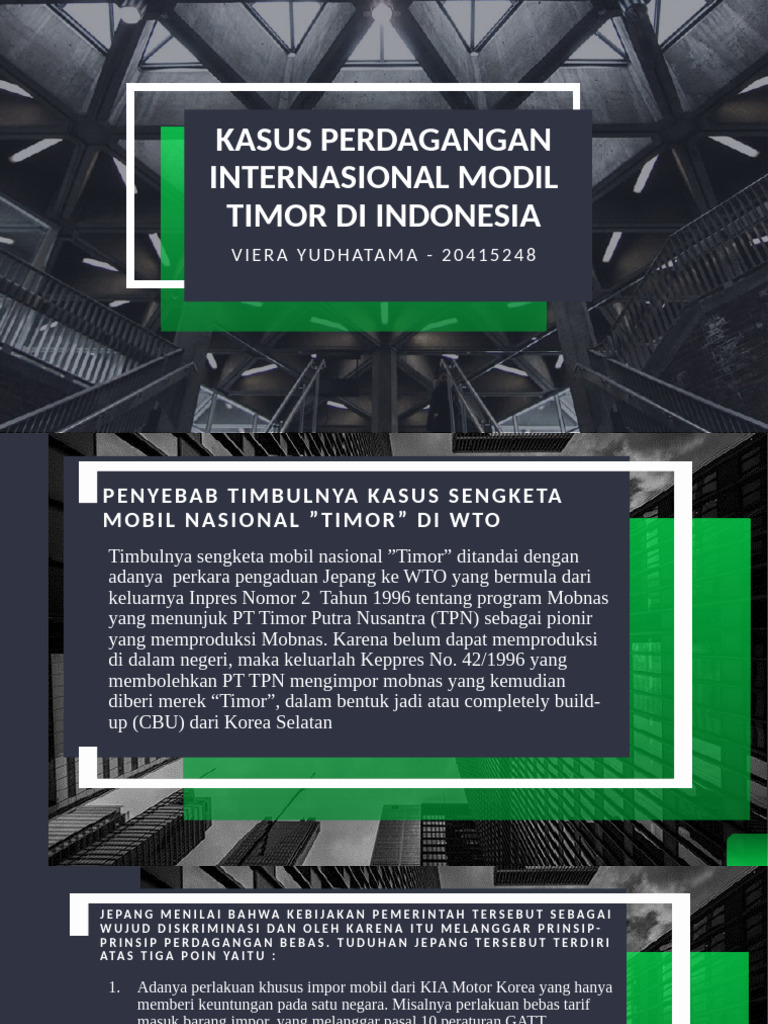 Kasus Perdagangan Internasional Mobil Timor Di Indonesia | PDF