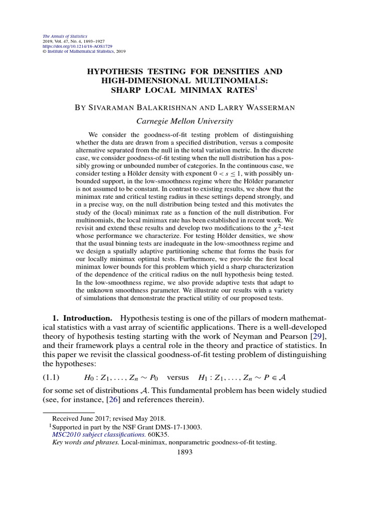 Local Minimax | PDF | Normal Distribution | Statistics