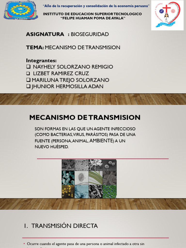 Mecanismos de Transmisión de Infecciones | PDF | Influenza | Virus