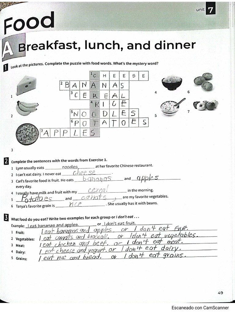 Chillagana Andreina Workbook U7 | PDF