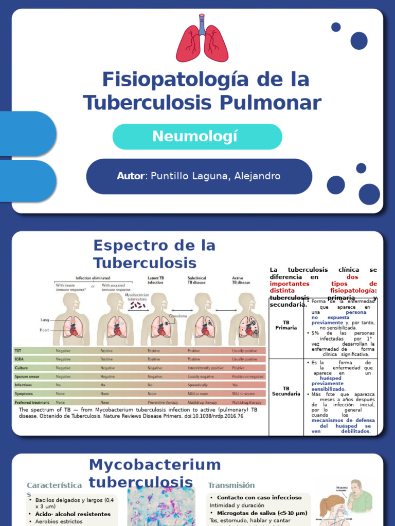 Fisiopatologia de La TB y Manejo Del Paciente | PDF | Tuberculosis ...