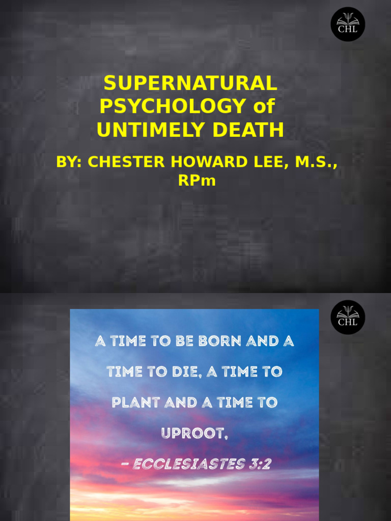 Supernatural Psychology of Death | PDF