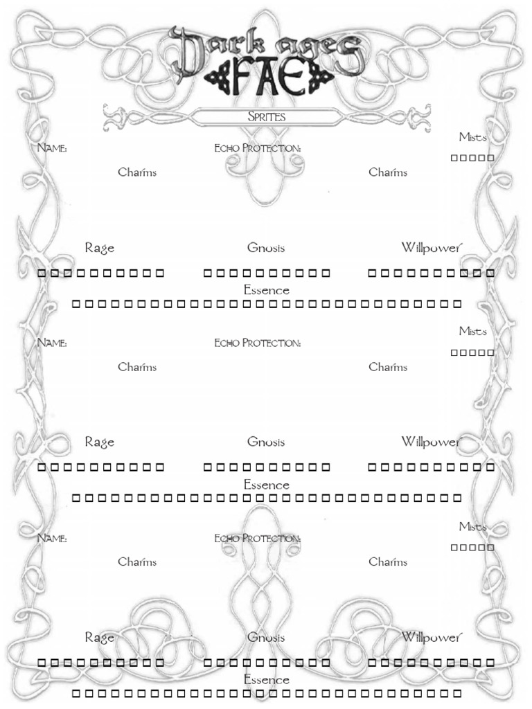 DA Fae SpritesSheet Editable | PDF