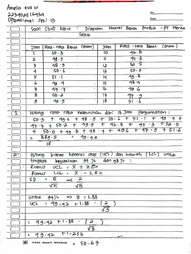 Amelia Eva Operasional Sesi 13 | PDF