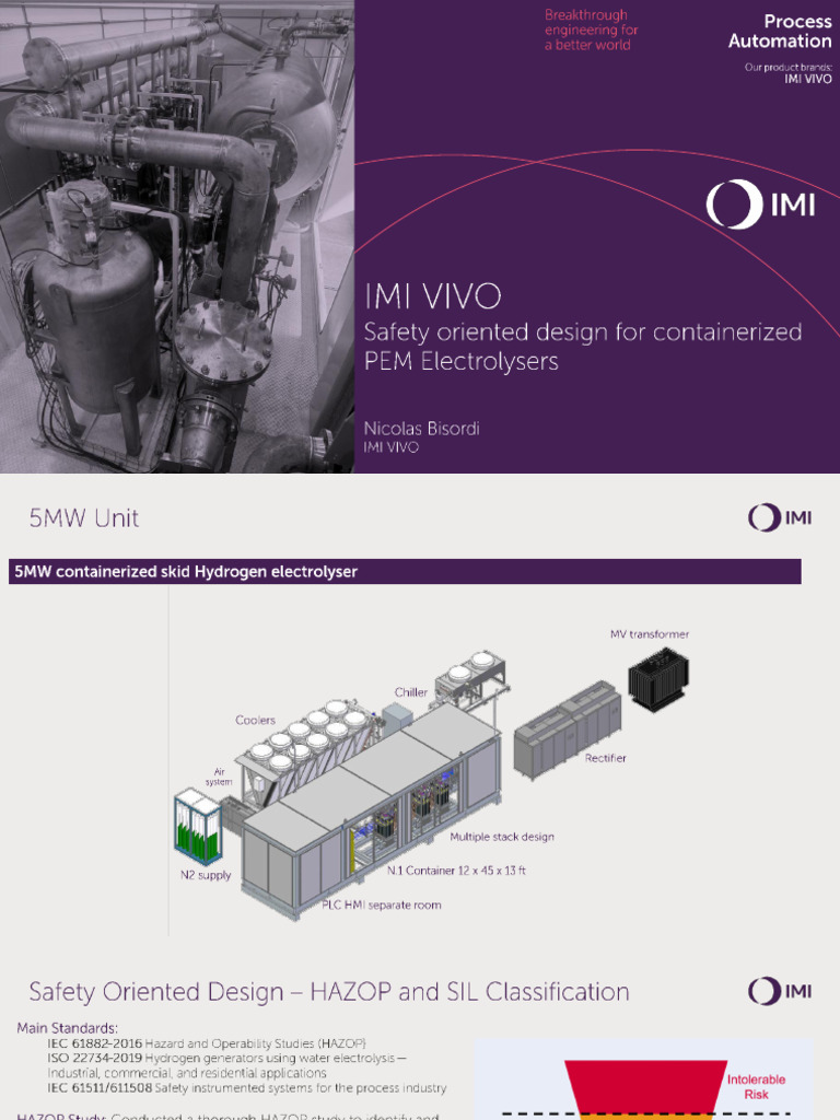 IMI - Design For Safety For Green Hydrogen PEM Electrolysers | PDF