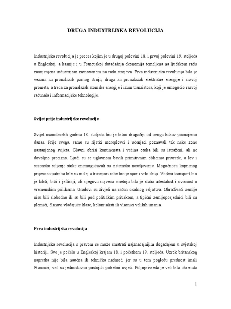 Industrijska Revolucija | PDF