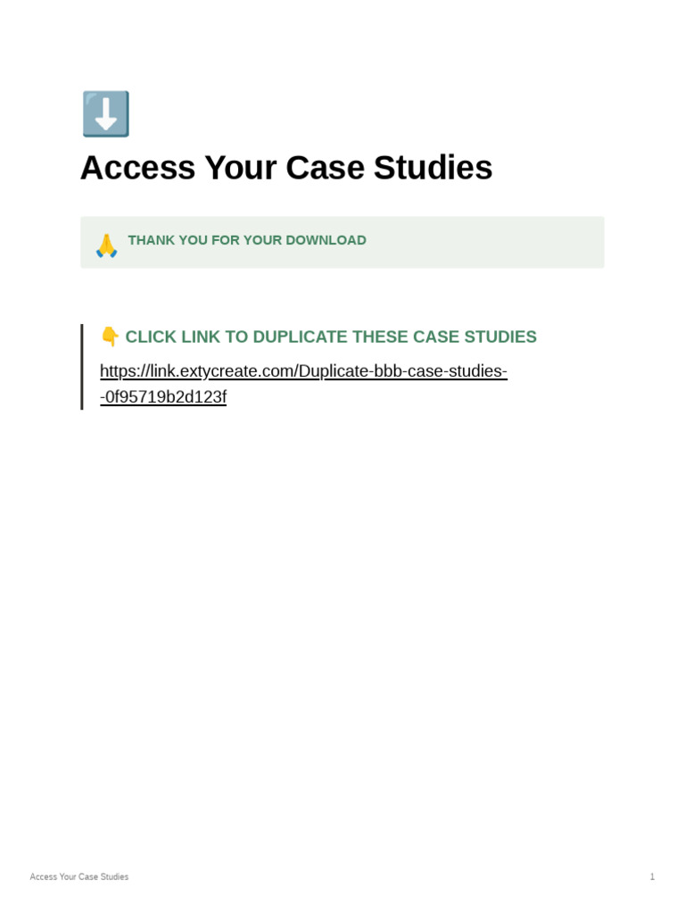 Download Your Case Studies Now | PDF