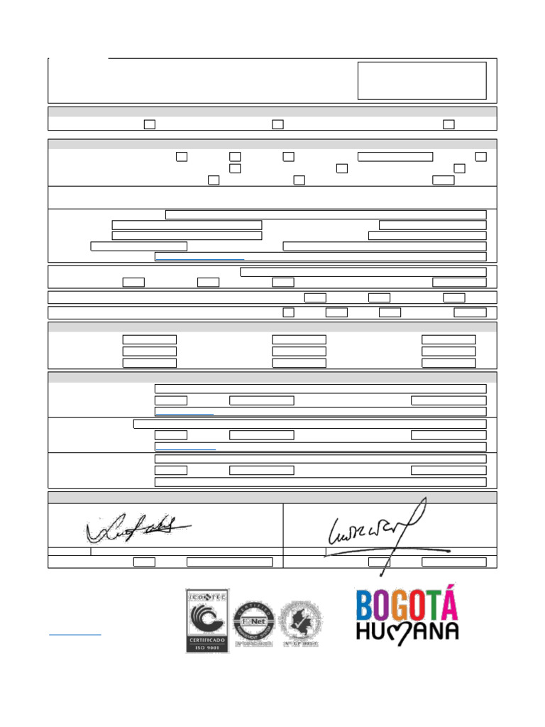 Formulario Rit Health Body Gym | PDF | Bogotá