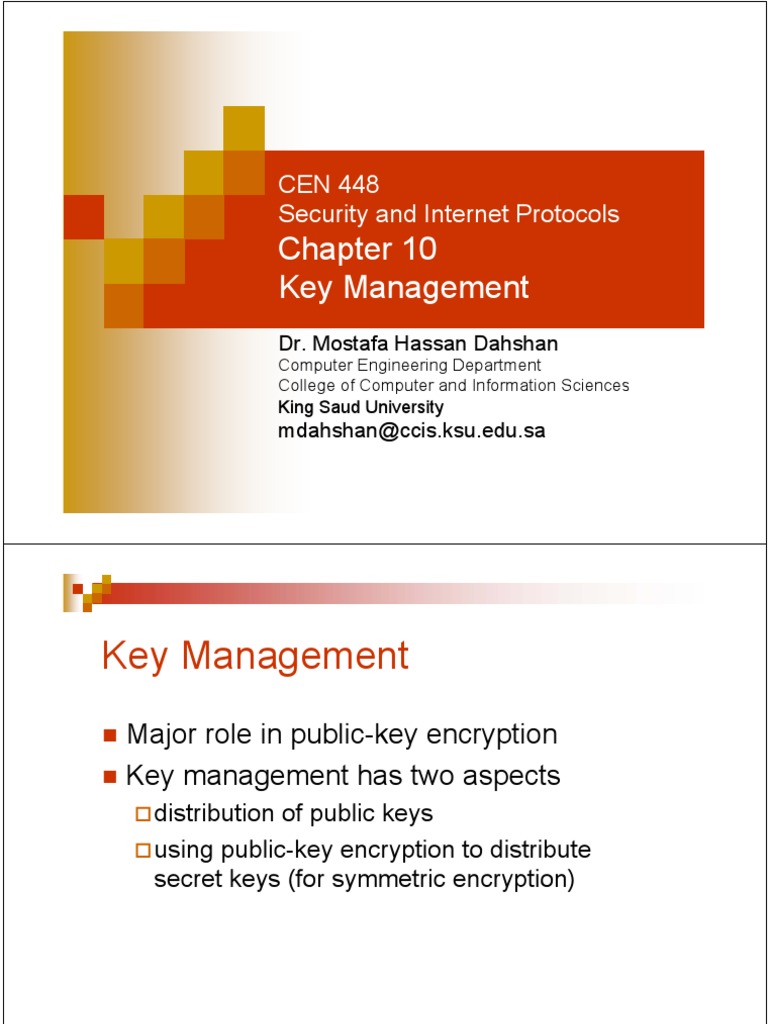 06 Key Management | Download Free PDF | Public Key Cryptography | Key ...